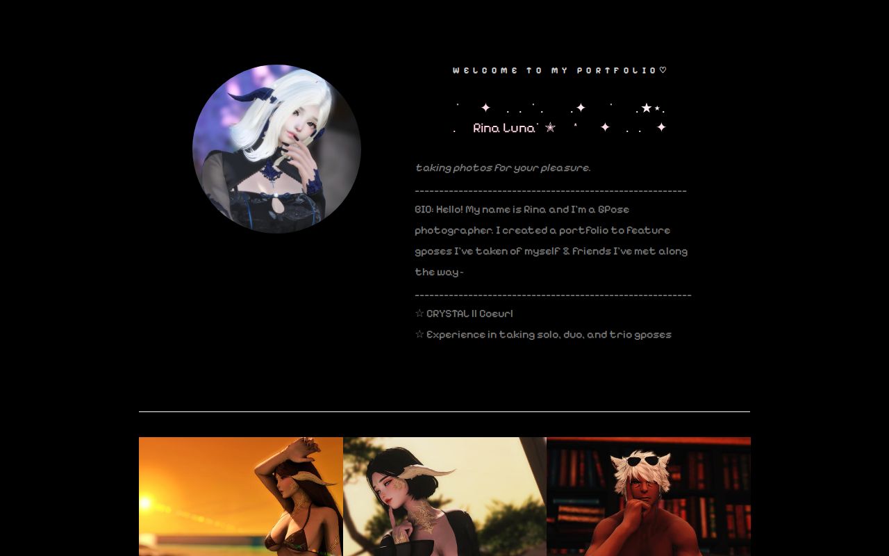 ⋅ Rina's GPose Portfolio